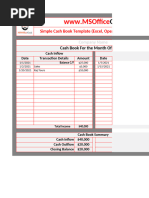 Two Column Cash Book Format | PDF