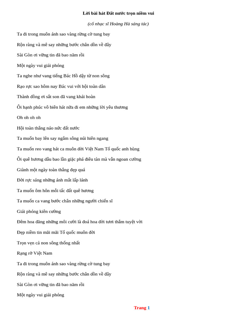 Loi Bai Hat | PDF