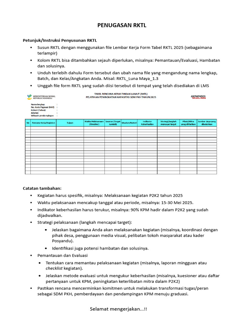 8.3. Instruksi Penugasan RKTL | PDF