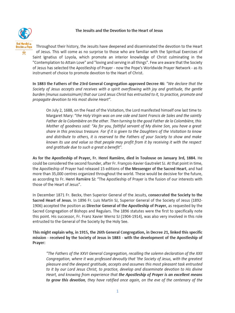 1 The Jesuits and Devotion To The Heart of Jesus ENG DEF | PDF ...