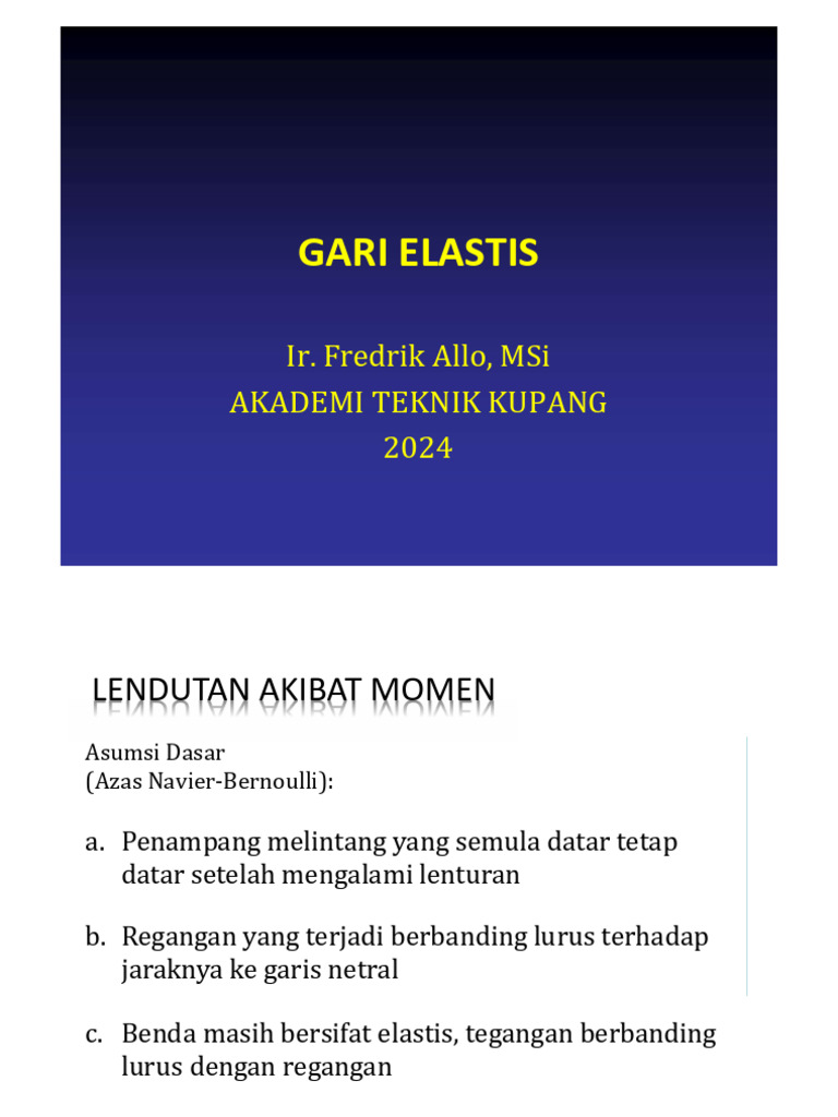 Analisis Lendutan Balok Elastis | PDF