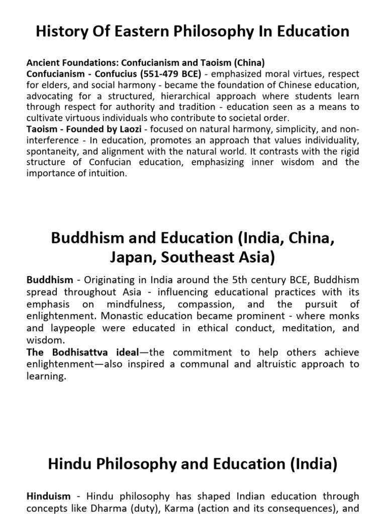 Eastern Philosophy's Impact on Education | PDF | Eastern Philosophy ...