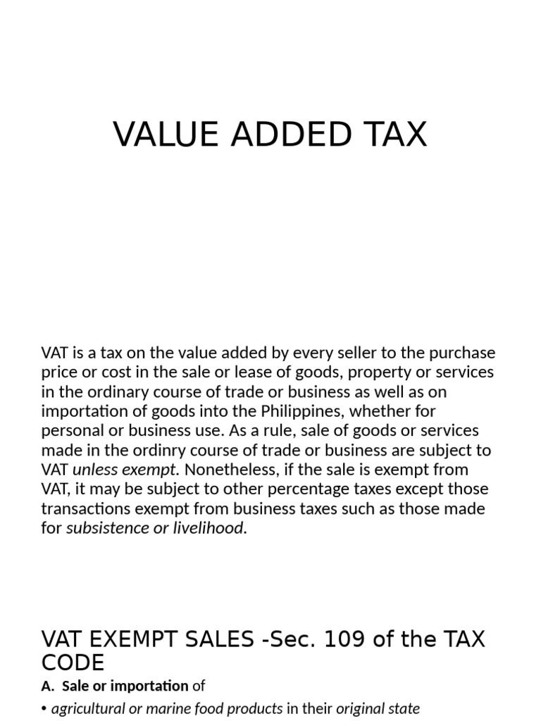 Value Added Tax 2025 | PDF | Value Added Tax | Taxes