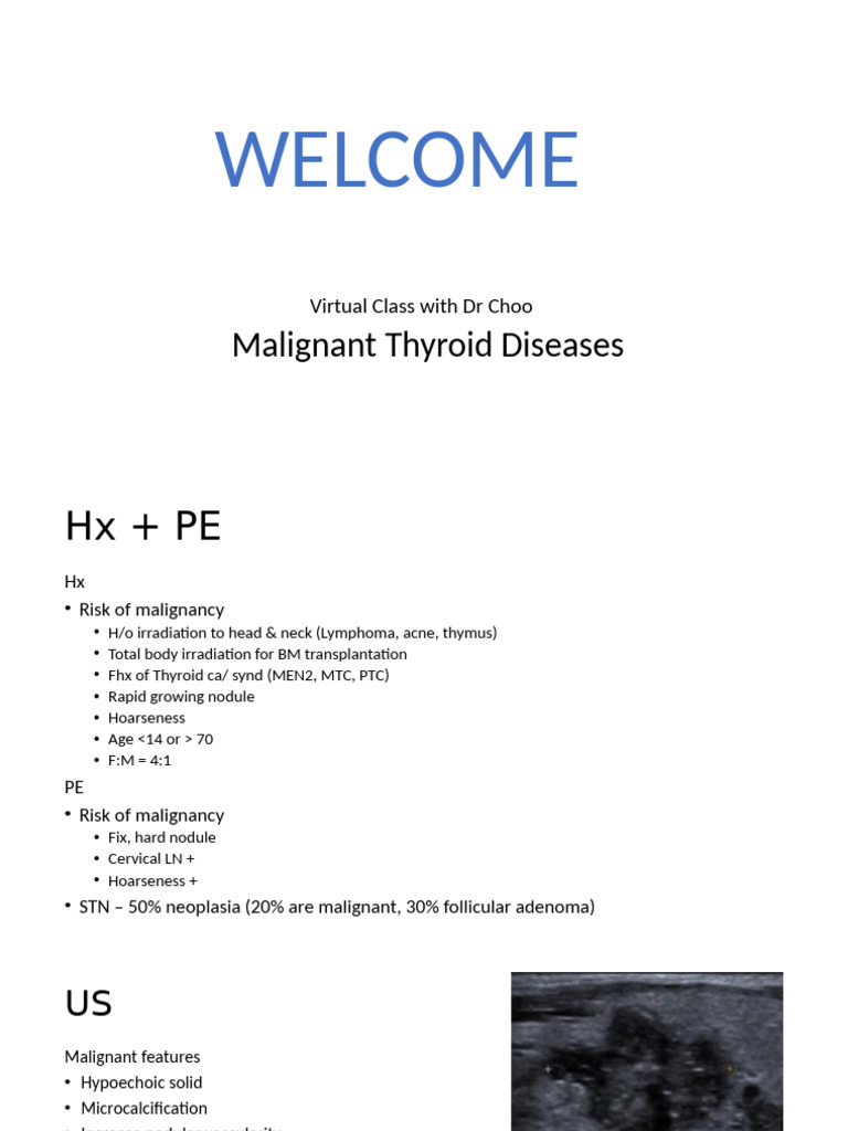 Malignant Thyroid DZ | PDF | Thyroid | Medical Specialties