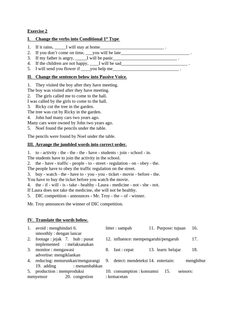 24 Kls9 Smt2 Exercise 2 - Discussed | PDF