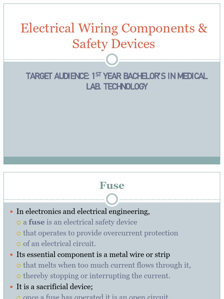 Electrical Safety Devices Overview | PDF | Fuse (Electrical ...