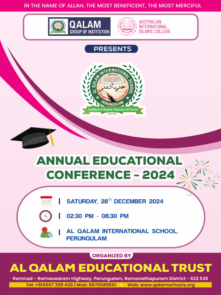 Annual Educational Conference 2024 - AL QALAM SCHOOL | PDF