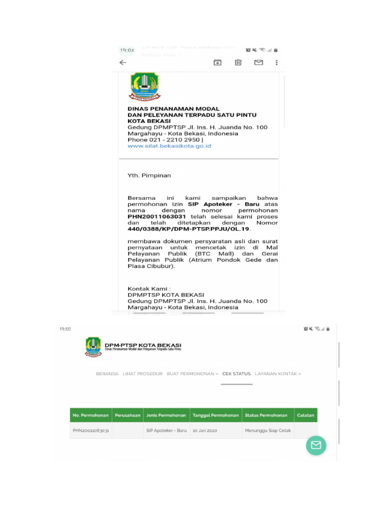 Bukti Pengurusan SIPA | PDF