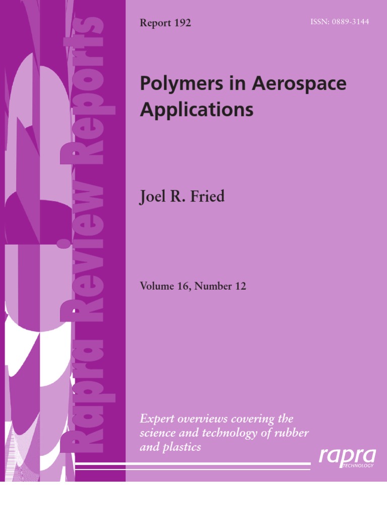 Polymers in Aerospace Applications - 1847350933 - Ismithers Rapra ...