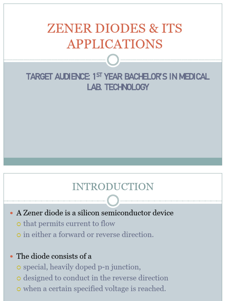 Zener Diodes: Definition and Uses | PDF | Diode | P–N Junction