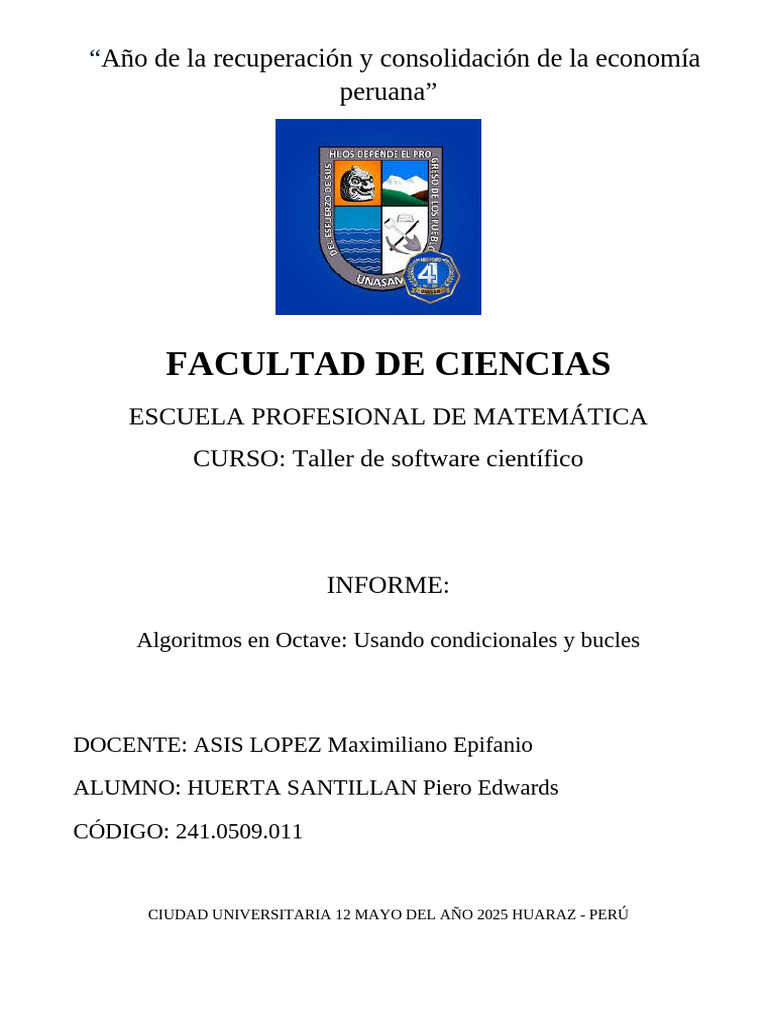 Algoritmos en Octave Usando Condicionales y Bucles | PDF | Algoritmos ...