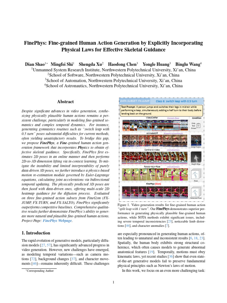 Finephys: Fine-Grained Human Action Generation by Explicitly Incorporating Physical Laws For ...