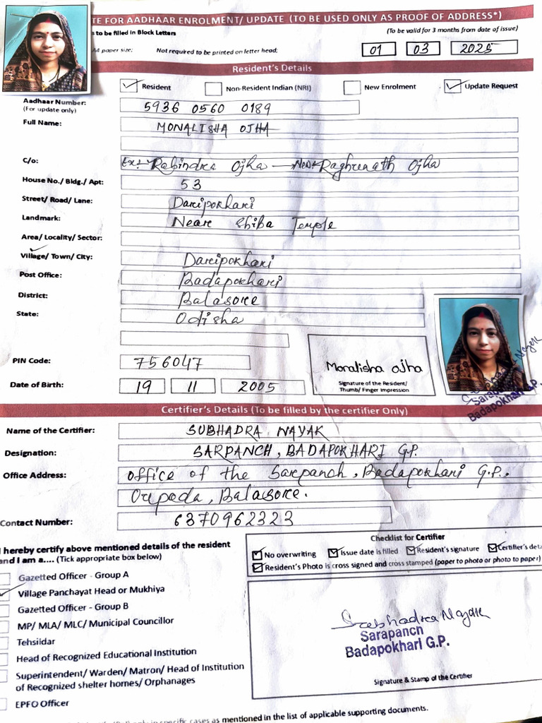 NRI Enrollment and Update Form | PDF