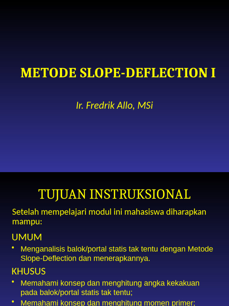 F404 - Metode Slope-Deflection-I | PDF