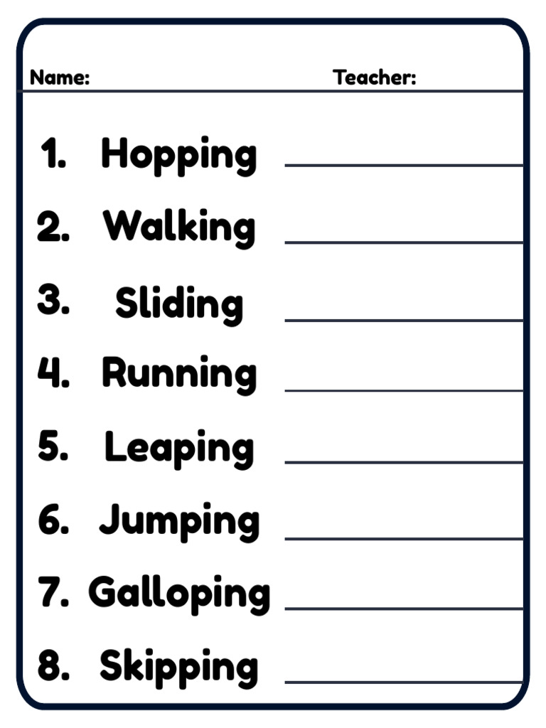Locomotor Assessment Sheet | PDF