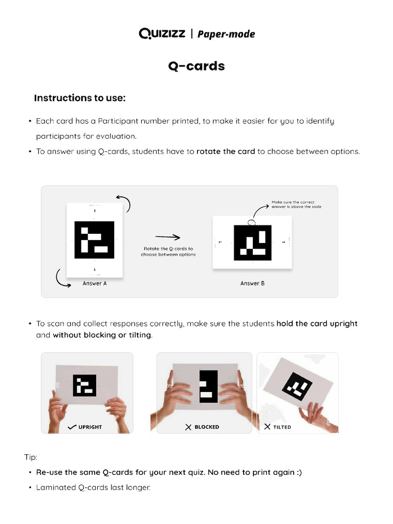 Paper Mode Quizizz Edit | PDF
