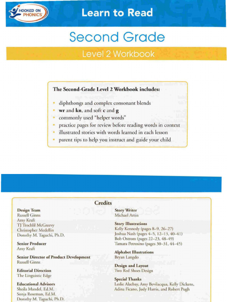 Second Grade Phonics Workbook Guide | PDF