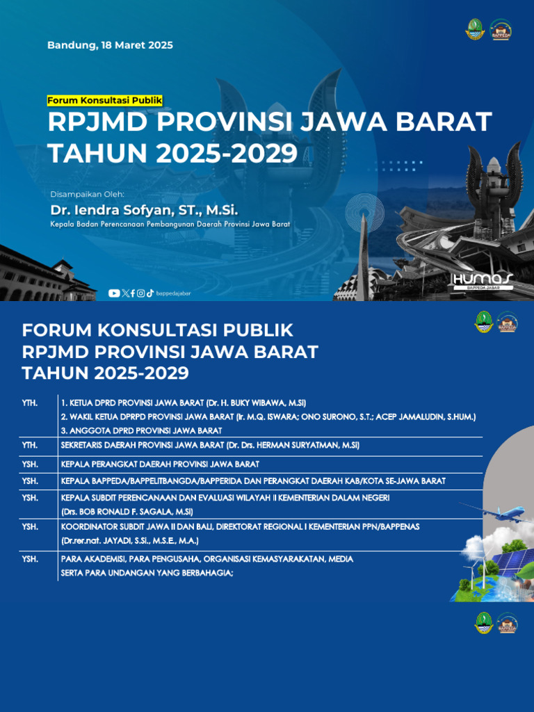 2025.03.18 FKP RPJMD Jawa Barat 2025 2029 - Final | PDF