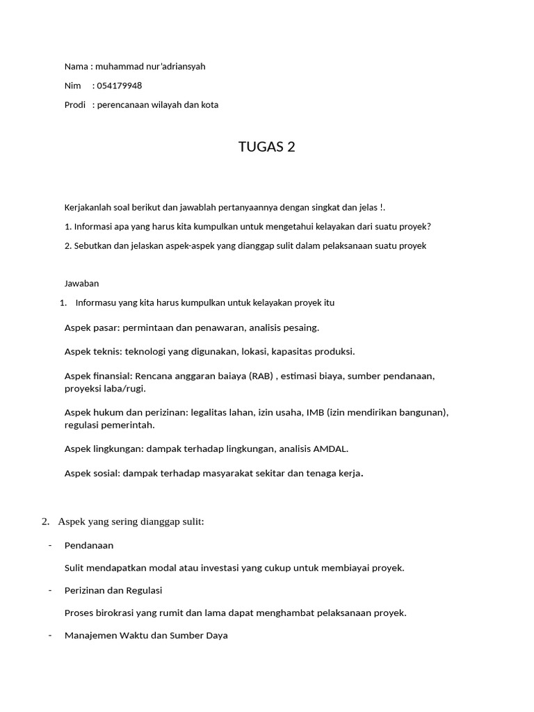 TUGAS 2 Analisis Sumber Daya Alam | PDF