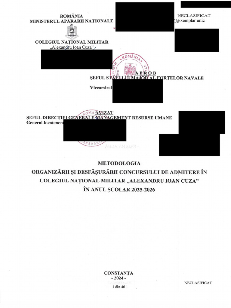 Metodologie-admitere-2025 | PDF