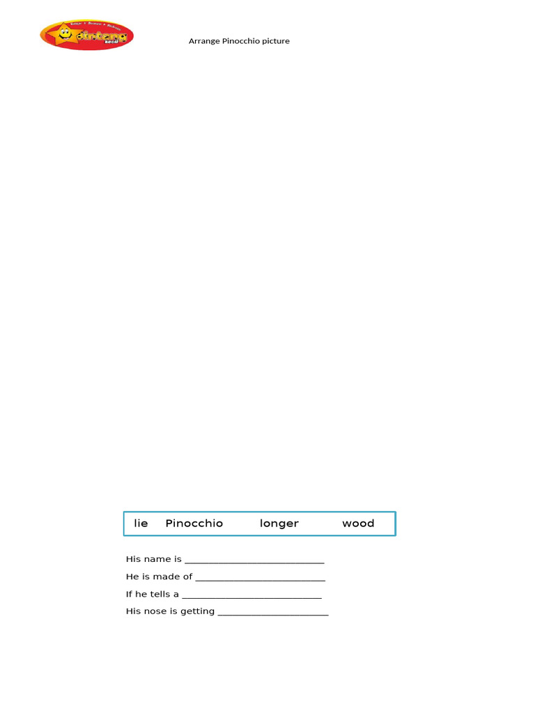 Pinocchio Picture Arrangement Activity | PDF