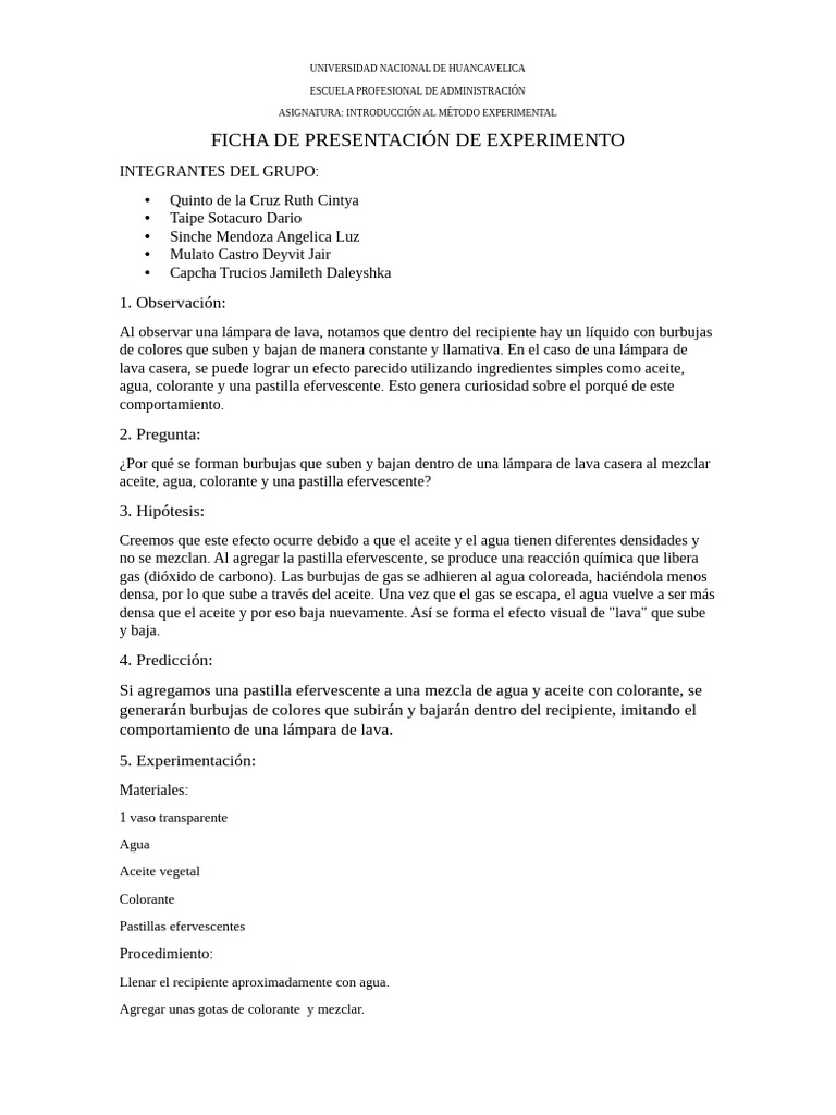 Efecto de Lámpara de Lava Casera | PDF | Gases | Agua
