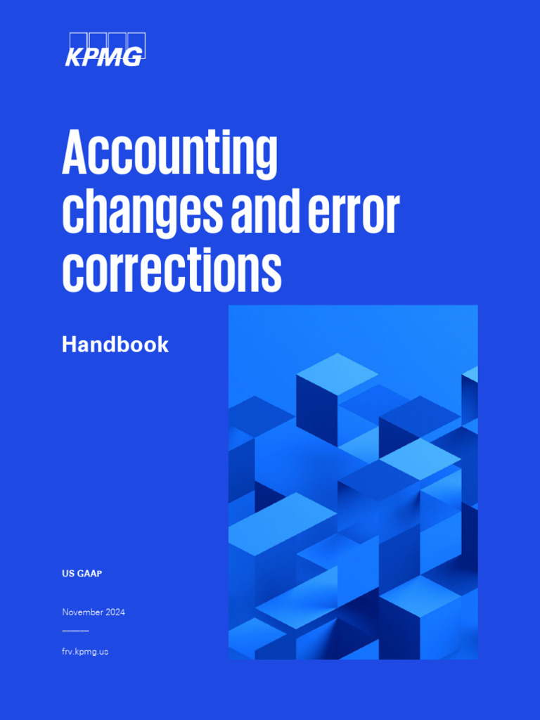 US GAAP Handbook: Accounting Changes & Errors | PDF | Limited Liability ...
