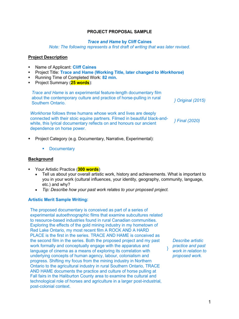 Sample_ProjectProposal_Workhorse | PDF