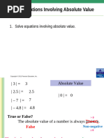 Solved Absolute Value Problems | PDF | Mathematics | Applied Mathematics
