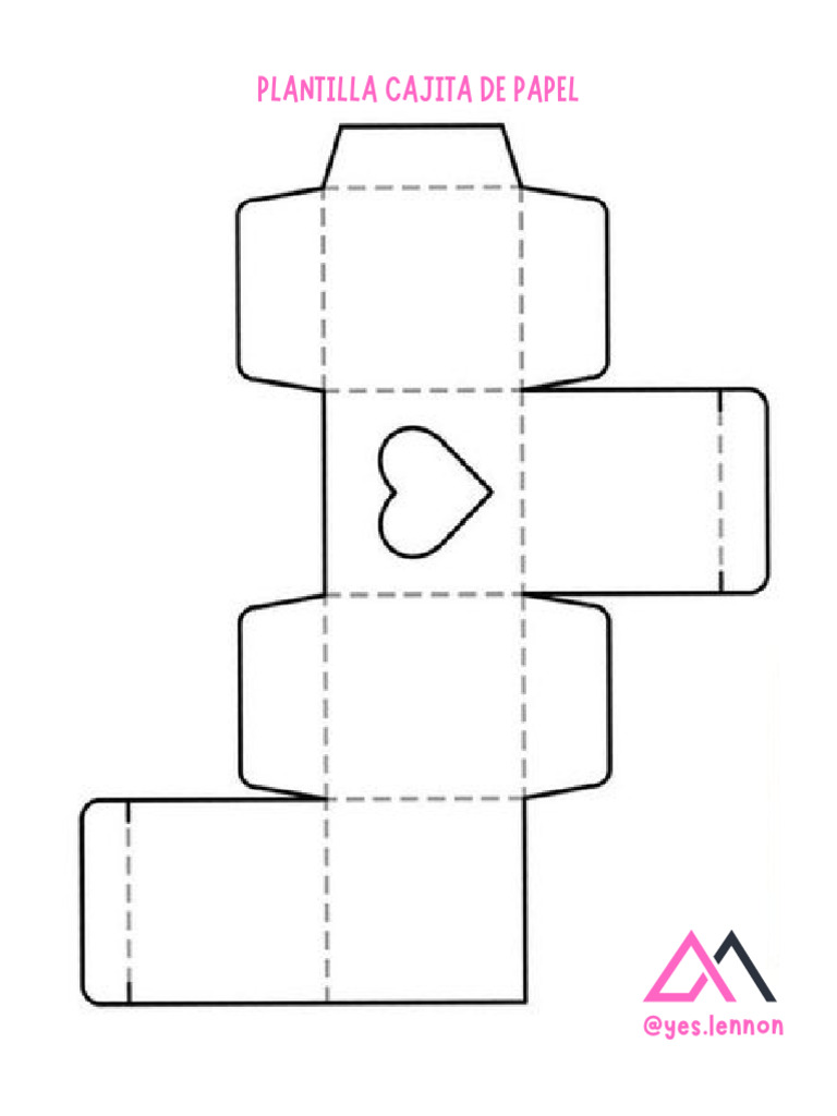 Plantilla Cajita De Papel Pdf