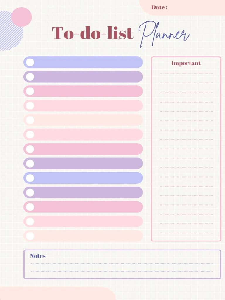 To Do List Colourful and Creative | PDF