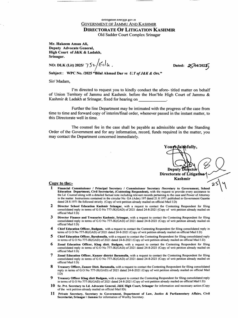 Bilal Ahmad Dar VS UT of JK Ors001 | PDF | Political Law | Legal Documents