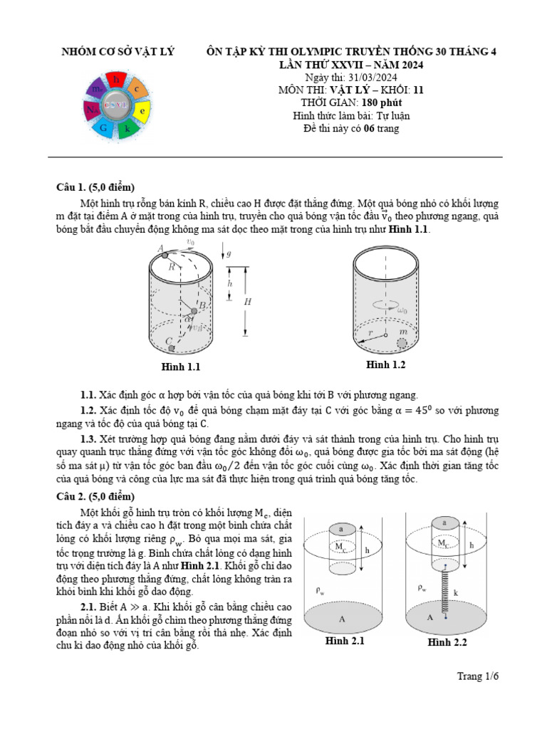 ĐỀ 11 - CSVL - FINAL | PDF