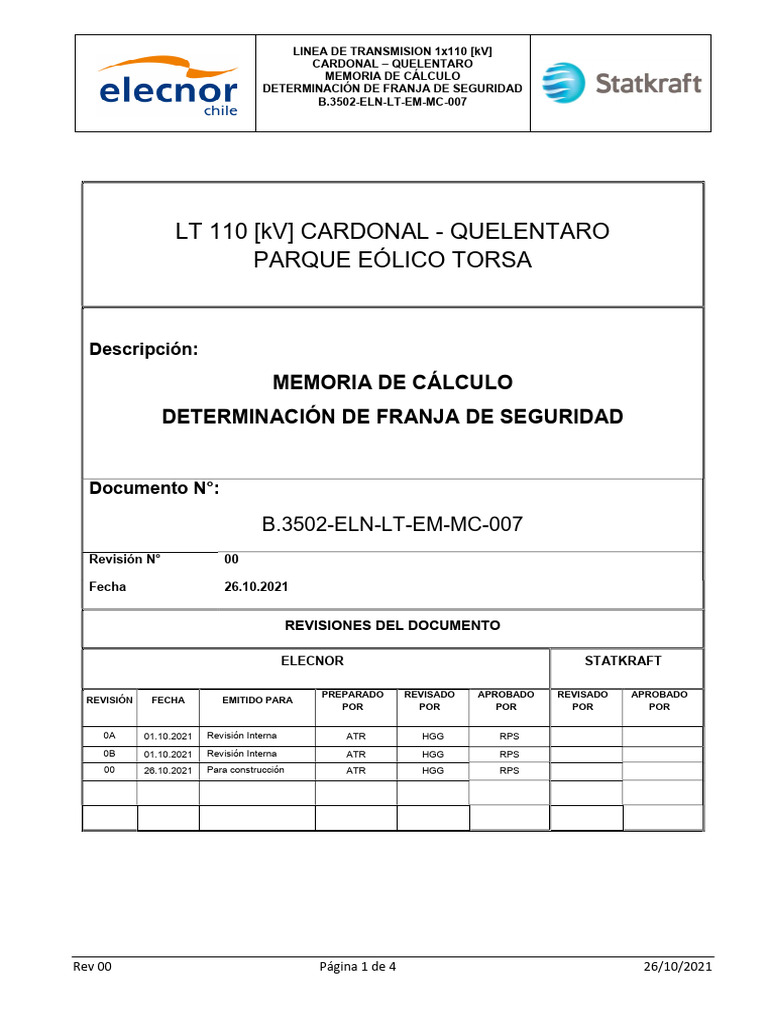 B.3502-ELN-LT-EM-MC-007-00 Franja de Seguridad | PDF | Electricidad | Ingenieria Eléctrica