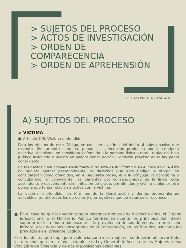 Examen Practica Penal Parcial 2 | PDF | Victimologia | Mandato