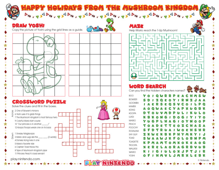 Super Mario Activity Sheet | PDF | Mario | Video Game Development Companies