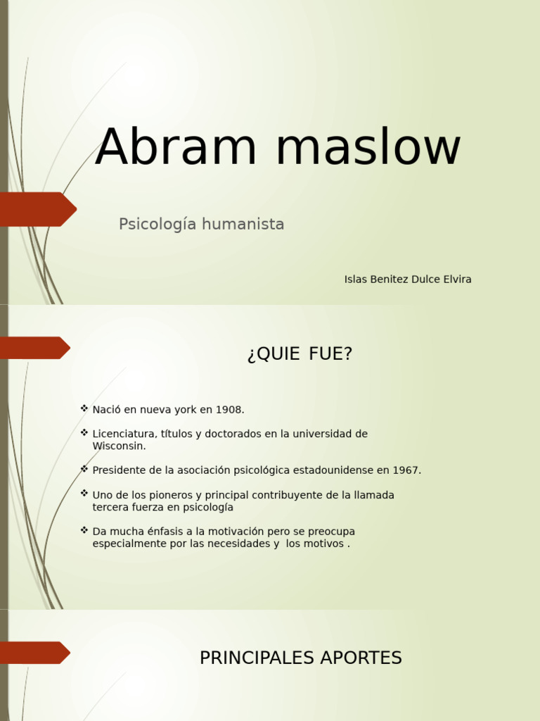 Abram Maslow | PDF