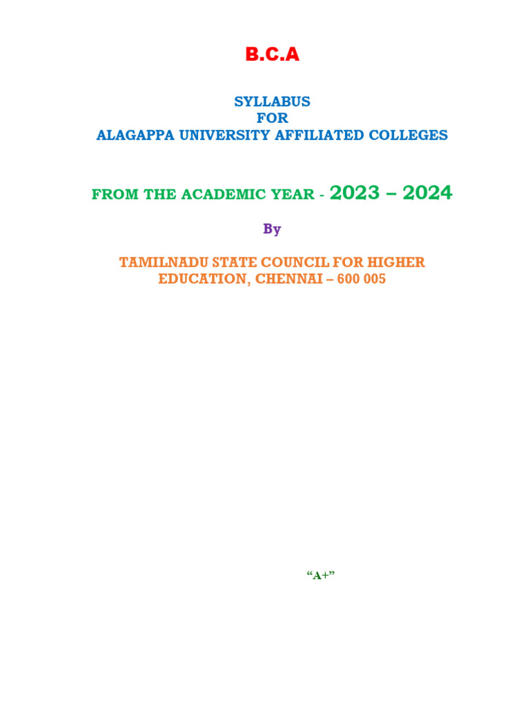 BCA Syllabus Final | PDF | Dynamic Html | Computer Science