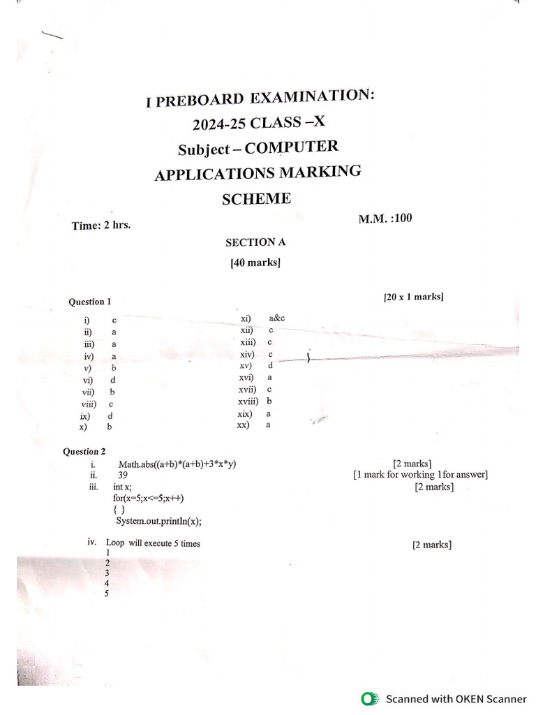 Class X Computer Revision Icse | PDF