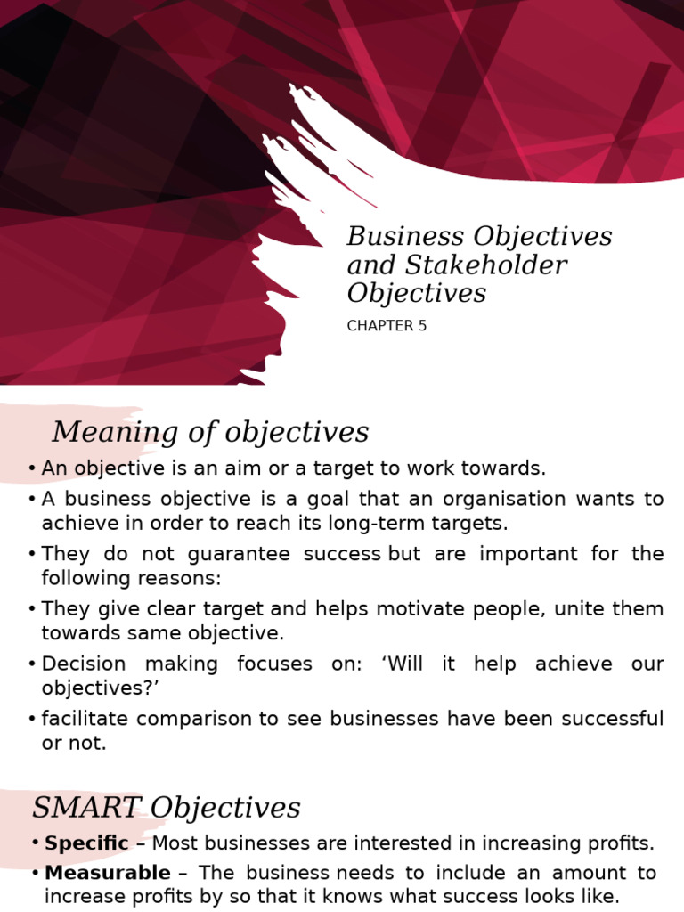 1.5 Business Objectives and Stakeholder Objectives | PDF | Employment ...