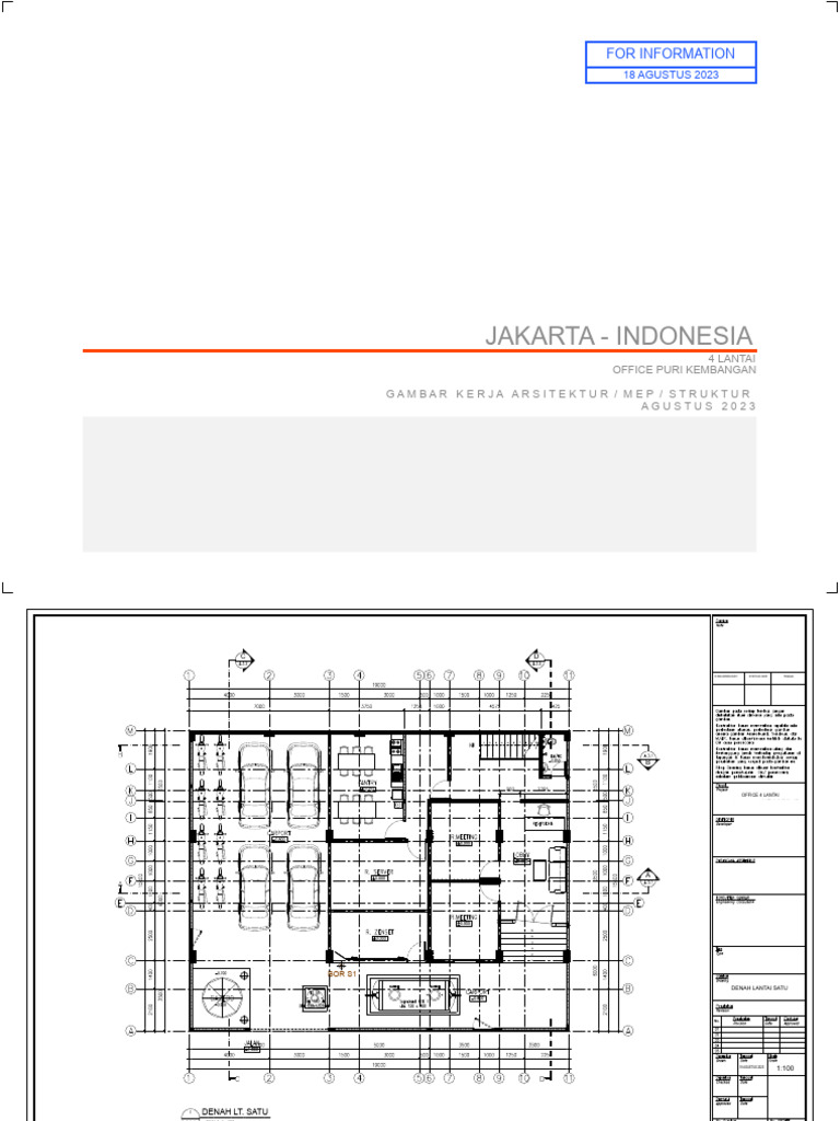 Gambar Kerja Gedung Kantor 4 Lantai | PDF