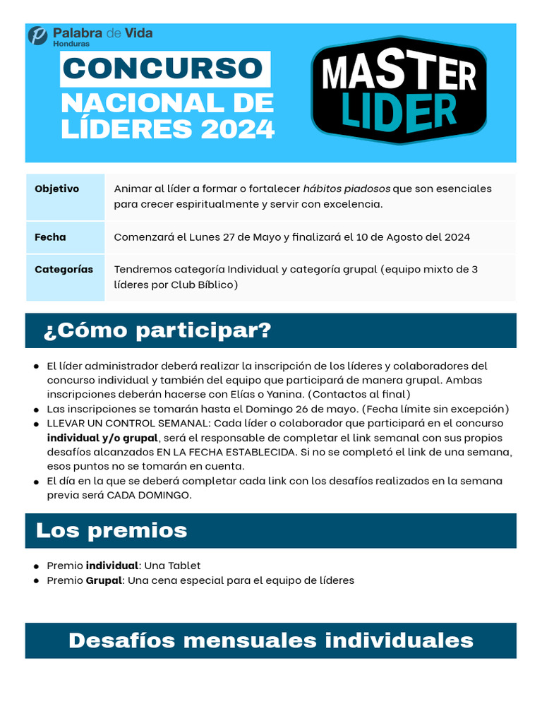Concurso de Líderes | PDF