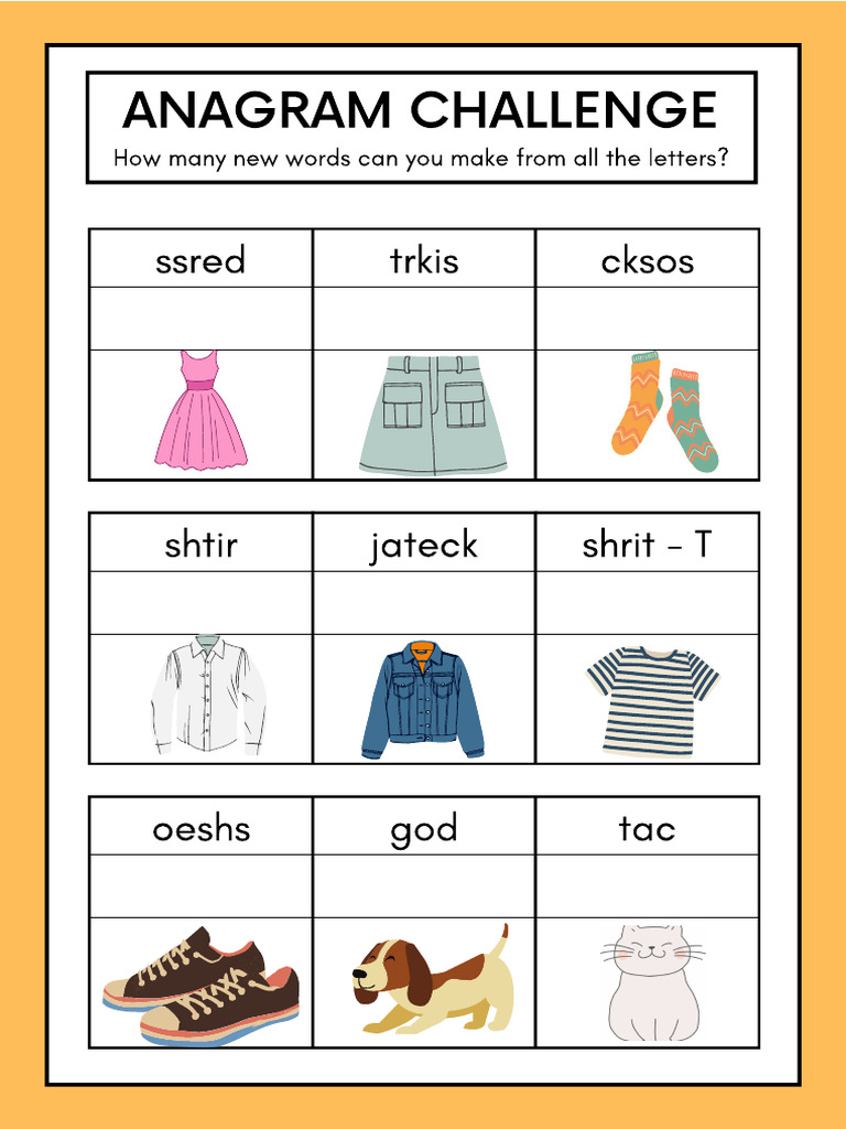 Clothes Anagram | PDF