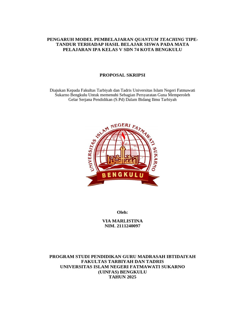 Bismillah Proposal Via Marlistina | PDF