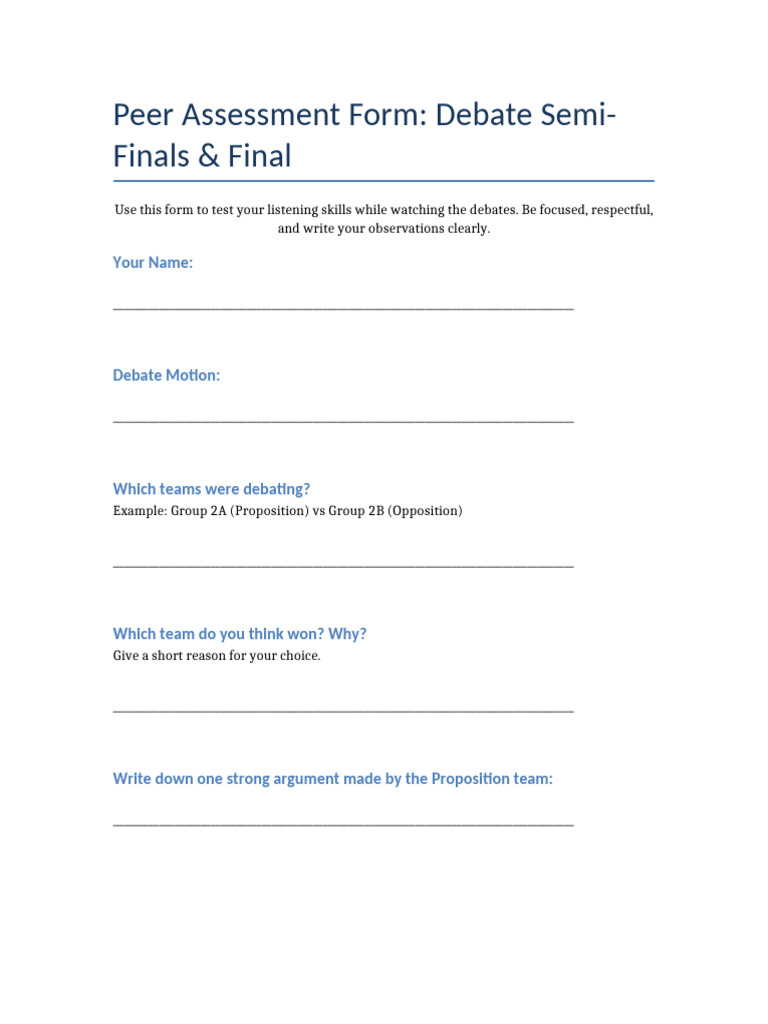 Peer_Assessment_Listening_Skills_Debate | PDF