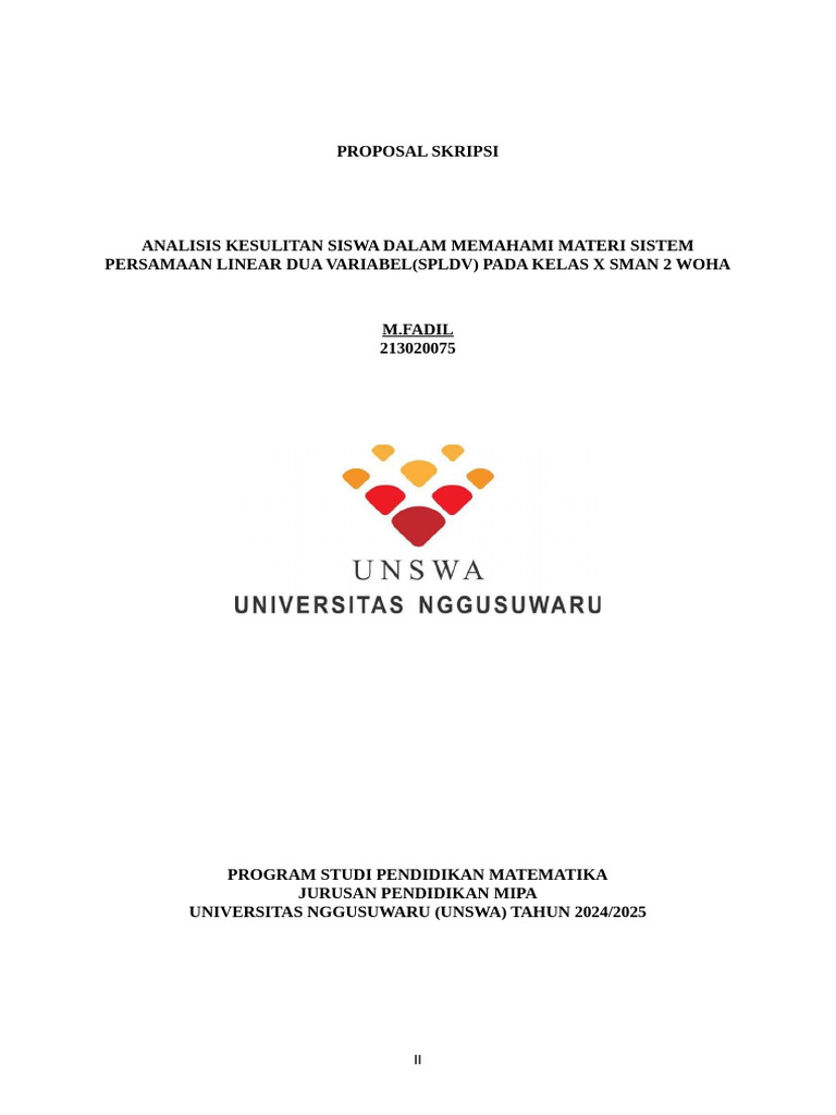 Proposal Skripsi | PDF