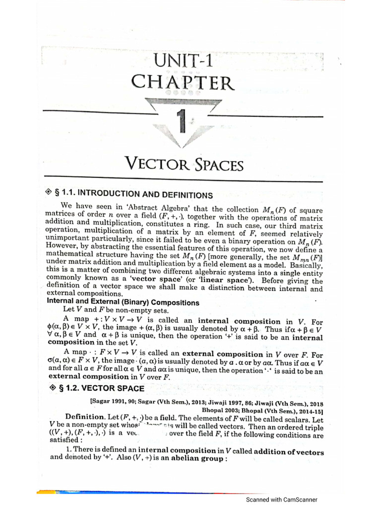 Vector Space Notes BSC III Year 13-01-202120.04.58-1 | PDF