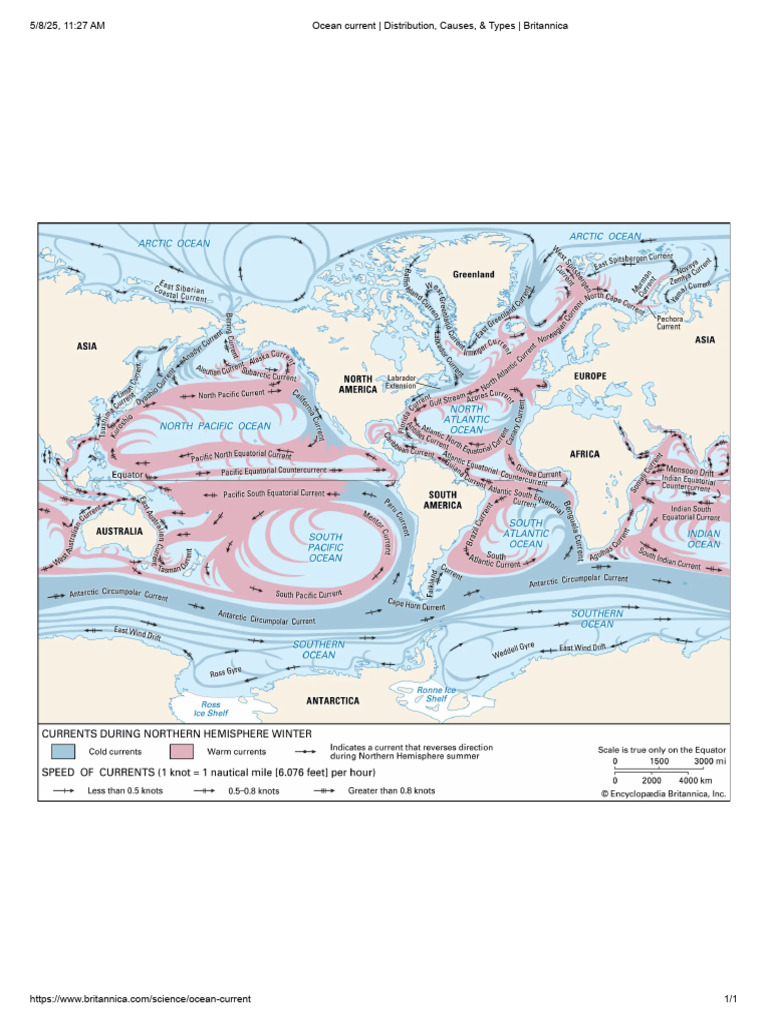 Ocean Current - Distribution, Causes, & Types - Britannica | PDF