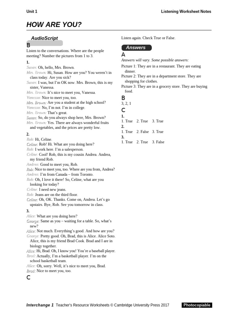 IC5_L1_U1_Listening_Worksheet | PDF
