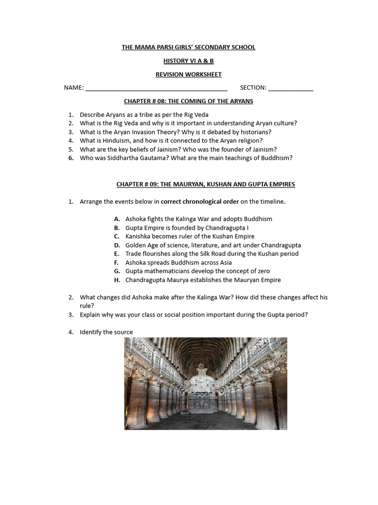 Revision Worksheet History 6ab | PDF | Caliphate | Ali